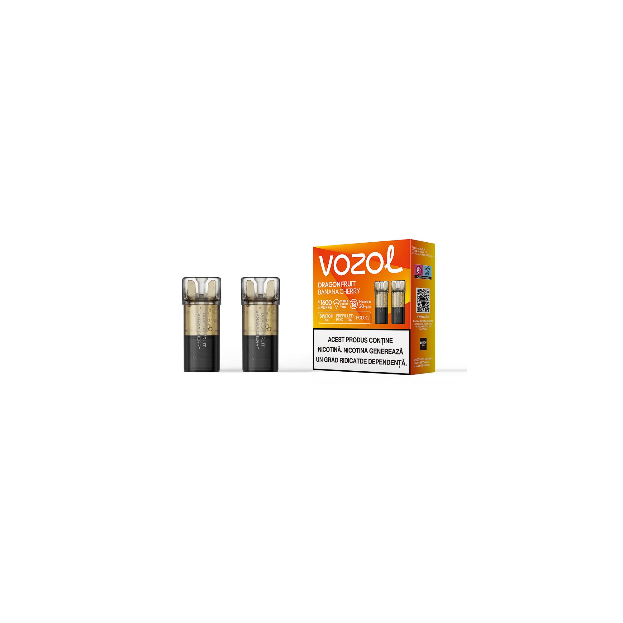 Cartus de unica folosinta SWITCH PRO DRAGON FRUIT BANA... » Vozol