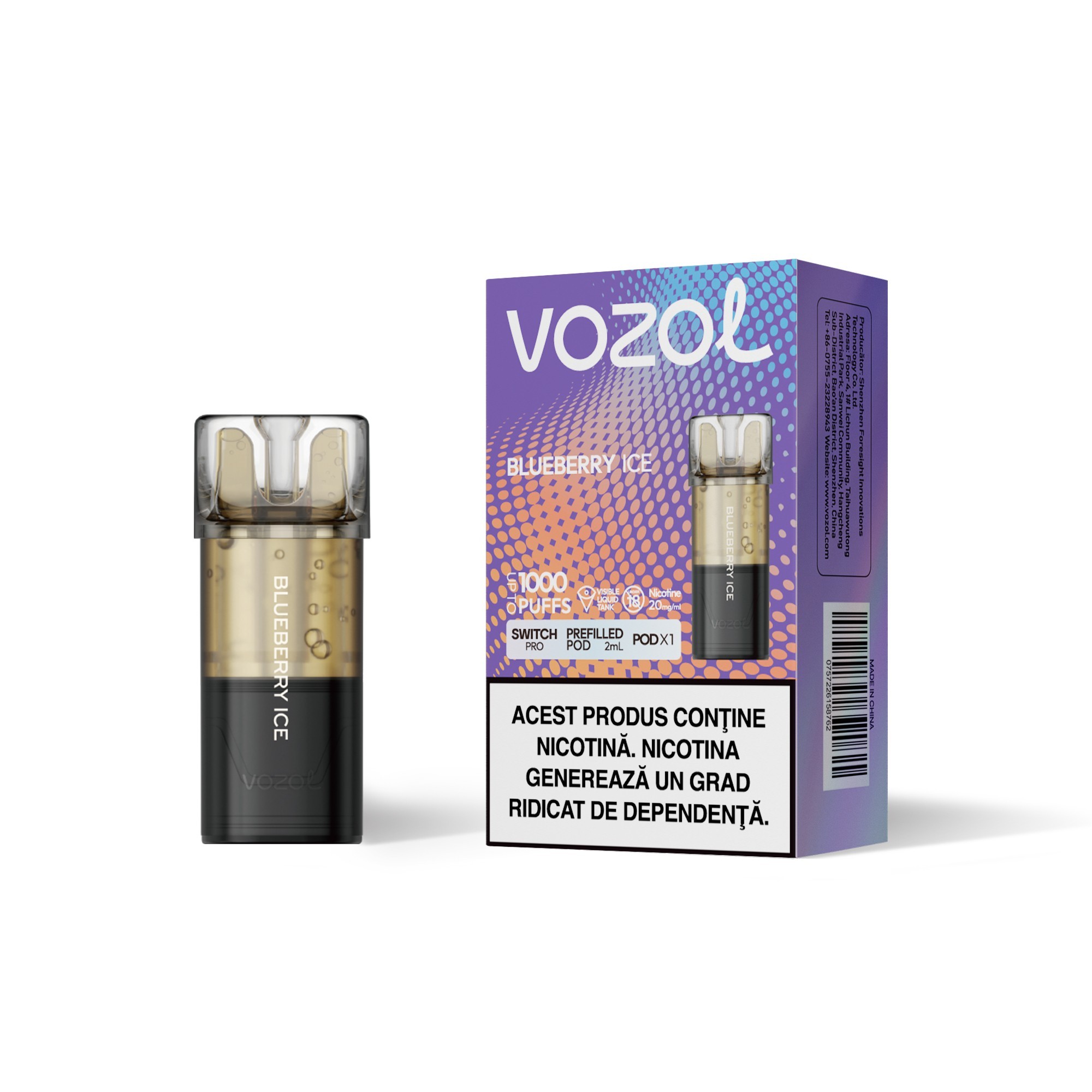 Capsula de unica folosinta SWITCH PRO BLUEBERRY ICE SING... » Vozol.Ro
