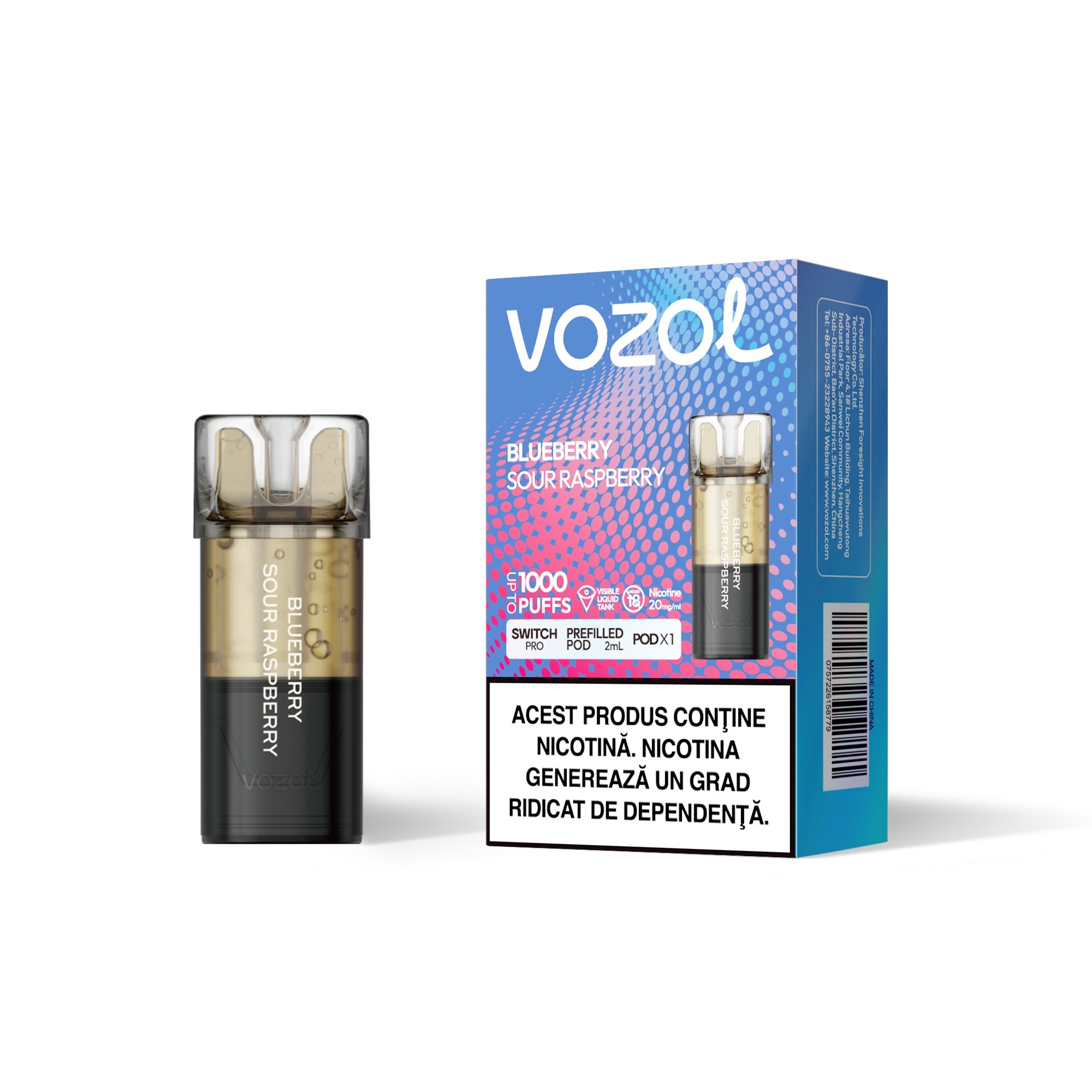 Capsula de unica folosinta SWITCH PRO BLUEBERRY SOUR RAS... » Vozol.Ro